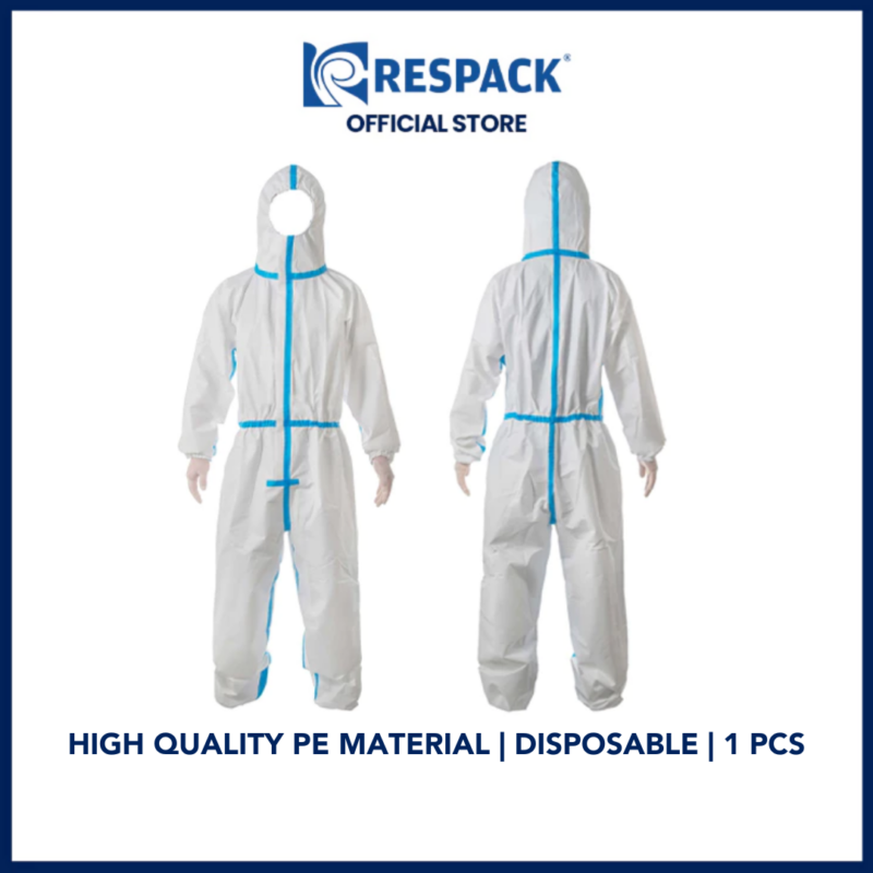 Disposable Protective Coverall Suit (PPE) (with blue strip ...