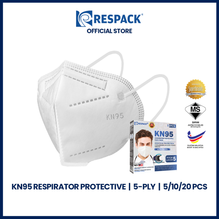 KN95 Respirator Protective Face Mask – Ultra White – PackXpress by RESPACK