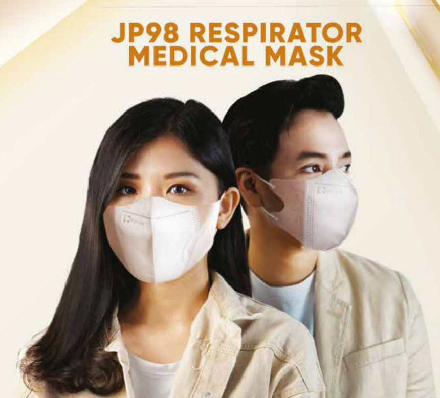 JP98 Respirator Medical Face Mask – Ash Blue – PackXpress by RESPACK