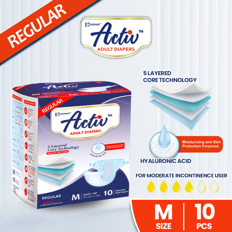 Activ™ REGULAR Adult Diapers (M) - PackXpress by RESPACK