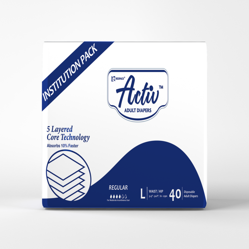 Activ™ REGULAR Adult Diapers Institutional Pack (L) - PackXpress by RESPACK