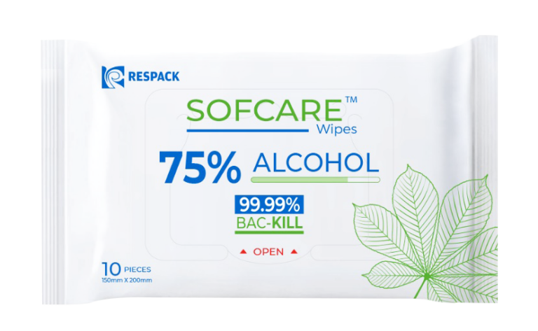 SOFCARE™ Alcohol Sanitizing Wet Wipes - PackXpress by RESPACK